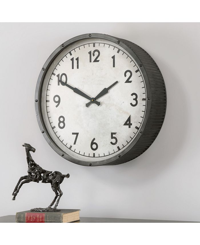 Uttermost Berta Ivory Wall Clock - Macy's
