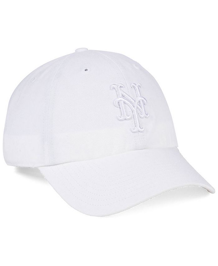 '47 Brand New York Mets White/White CLEAN UP Cap - Macy's