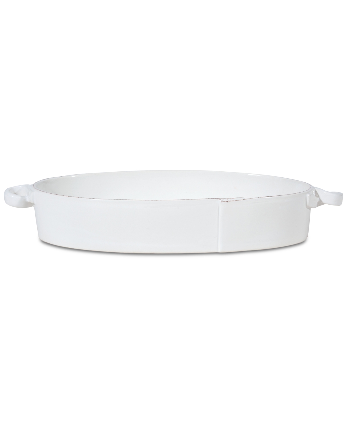 Click here for Vietri Lastra Collection Handled Oval Baker - Whit... prices