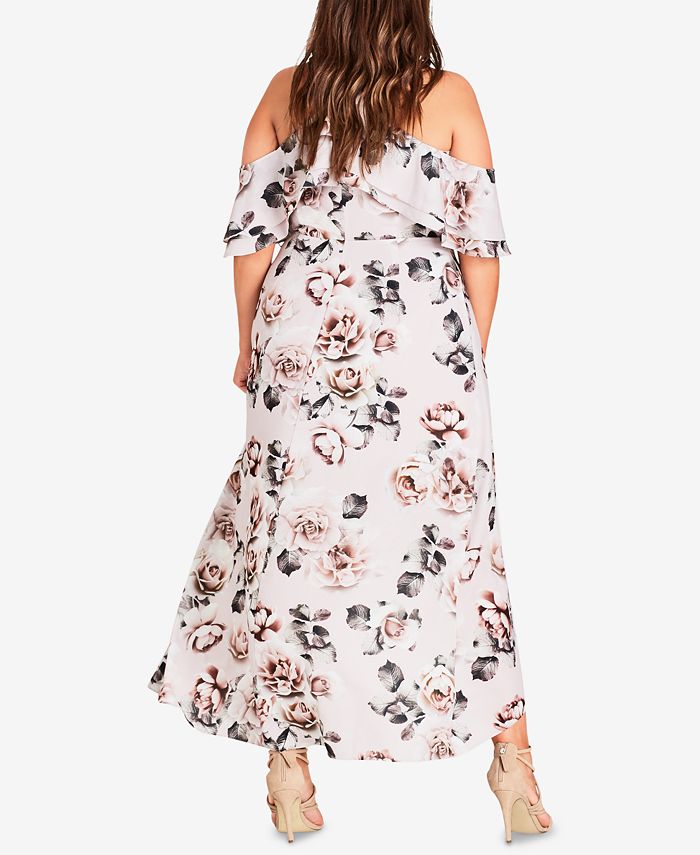City Chic Trendy Plus Size Cold Shoulder High Low Dress Macys