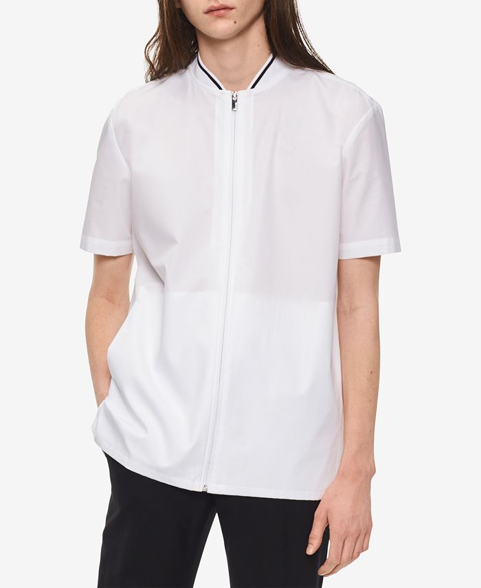 Calvin Klein Men's Zip-Front Shirt - Macy's