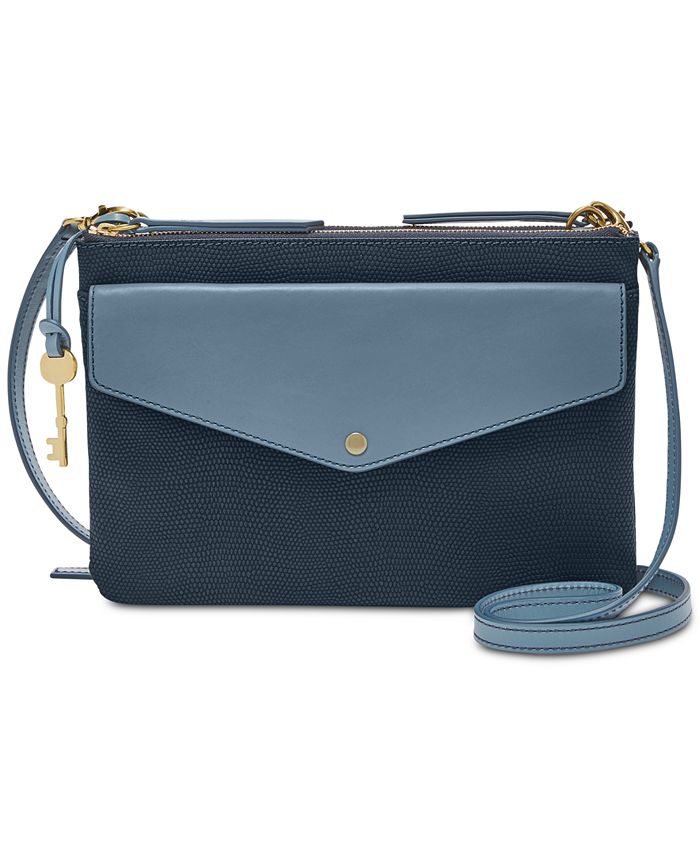 Fossil Devon Small Colorblock Crossbody - Macy's
