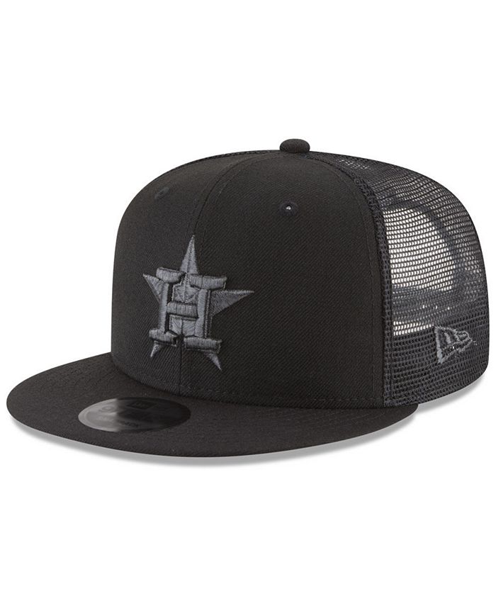 New Era Houston Astros Blackout Mesh 9FIFTY Snapback Cap - Macy's