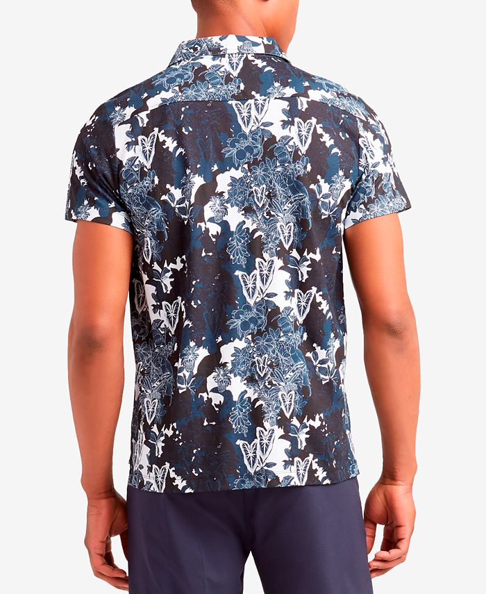Kenneth Cole New York Kenneth Cole Men's Regular Fit Printed Polo - Macy's