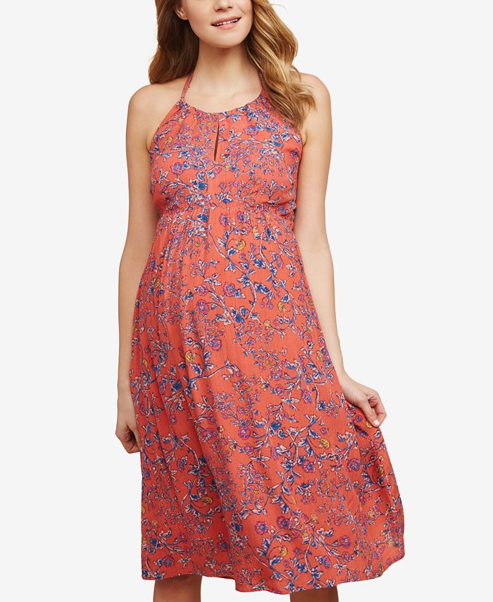 Motherhood Maternity Jessica Simpson Maternity Printed Dress - Macy's