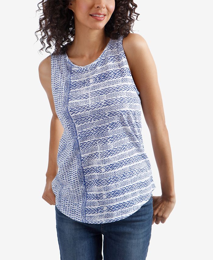 Lucky Brand Cotton Printed Tank Top - Macy's