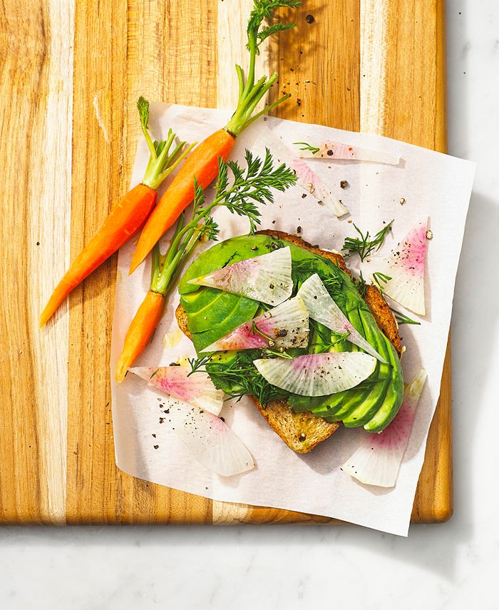 Martha Stewart Collection Teak Wood 11" x 15" Cutting Board, Created ...