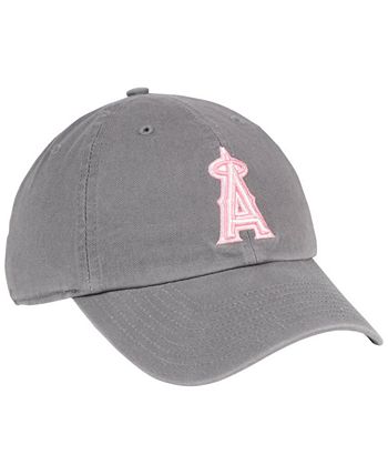 '47 Brand Los Angeles Angels Dark Gray Pink CLEAN UP Cap - Macy's