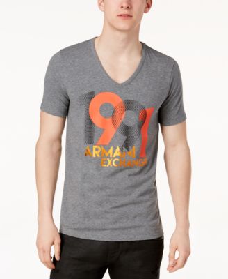 A|X Armani Exchange Men's Slim-Fit V-Neck Stretch T-Shirt - Macy's