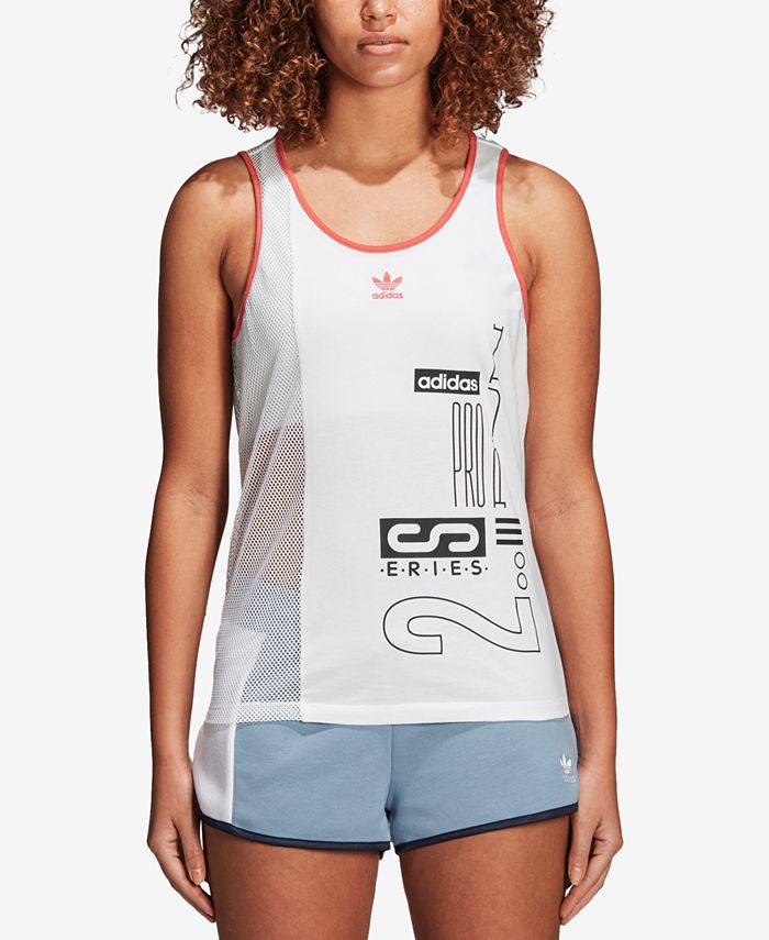 adidas Active Icons Mesh-Blocked Tank Top & Reviews - Tops - Women - Macy's