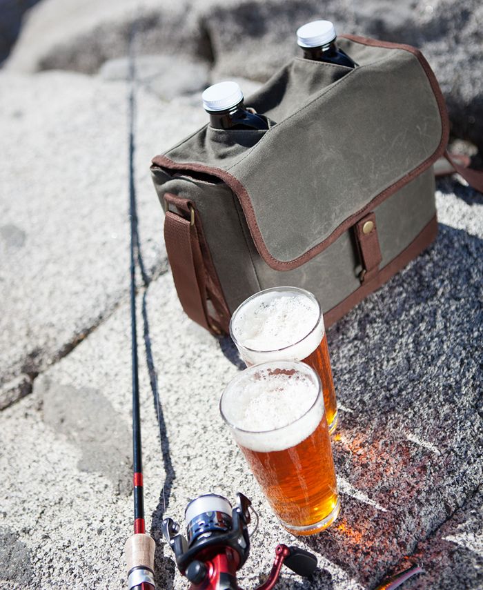 Picnic Time Legacy® by Insulated Double Growler Tote with 64 oz. Glass ...
