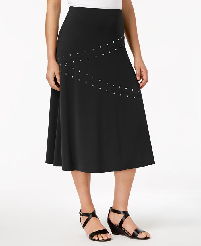 JM Collection Embellished A-Line Skirt, Created for Macy's - Macy's