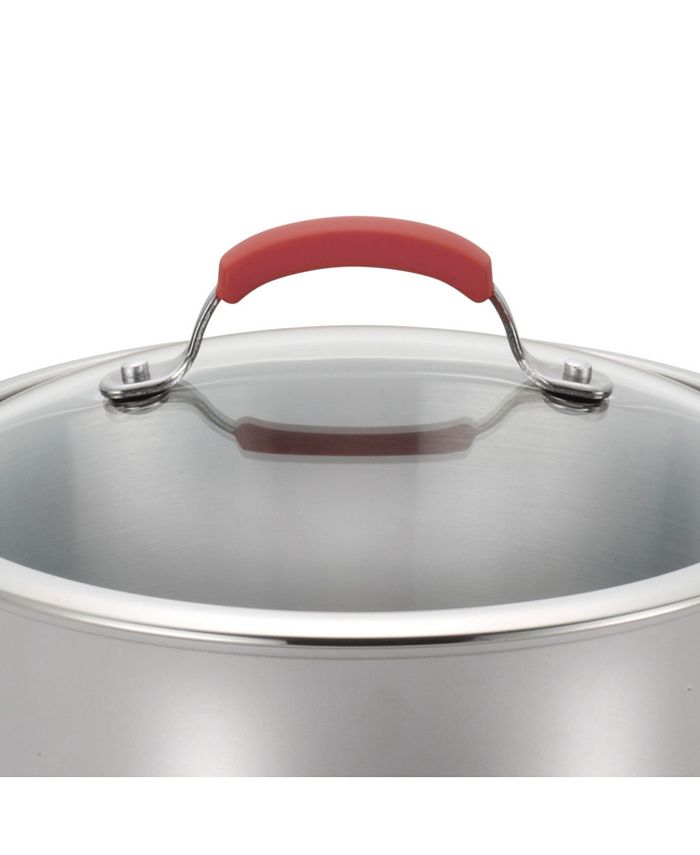 Rachael Ray Classic Brights Stainless Steel 3 5 Qt Saucepan And Lid Macys