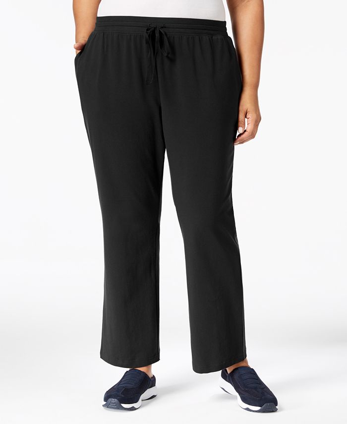Karen Scott Plus Size Drawstring Waist Soft Pants, Created for Macy's ...