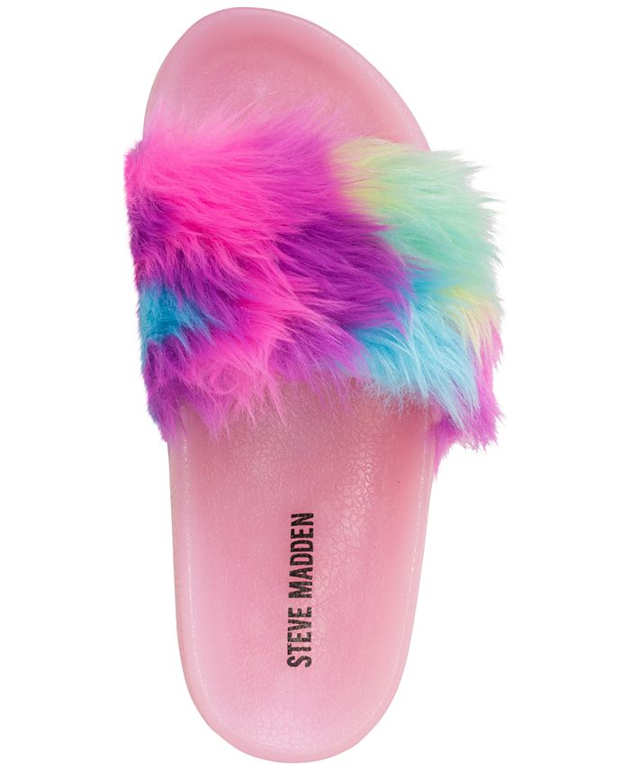 Steve Madden Little Girls' SoftLite Light-Up Slide Sandals from Finish ...