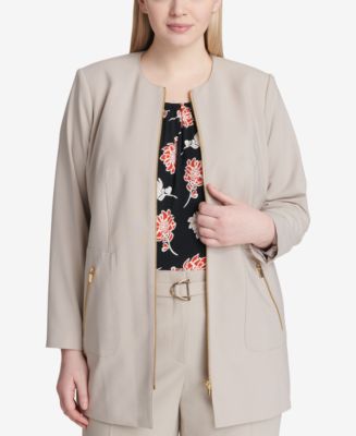 Calvin Klein Plus Size Topper Jacket - Macy's