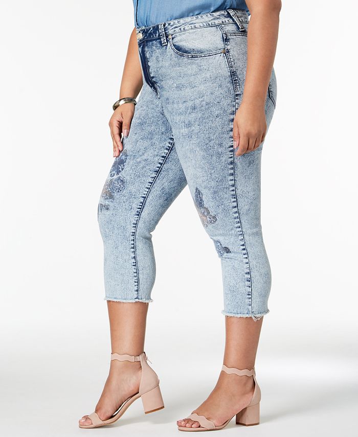 Seven7 Jeans Seven7 Trendy Plus Size Embroidered Jeans - Macy's