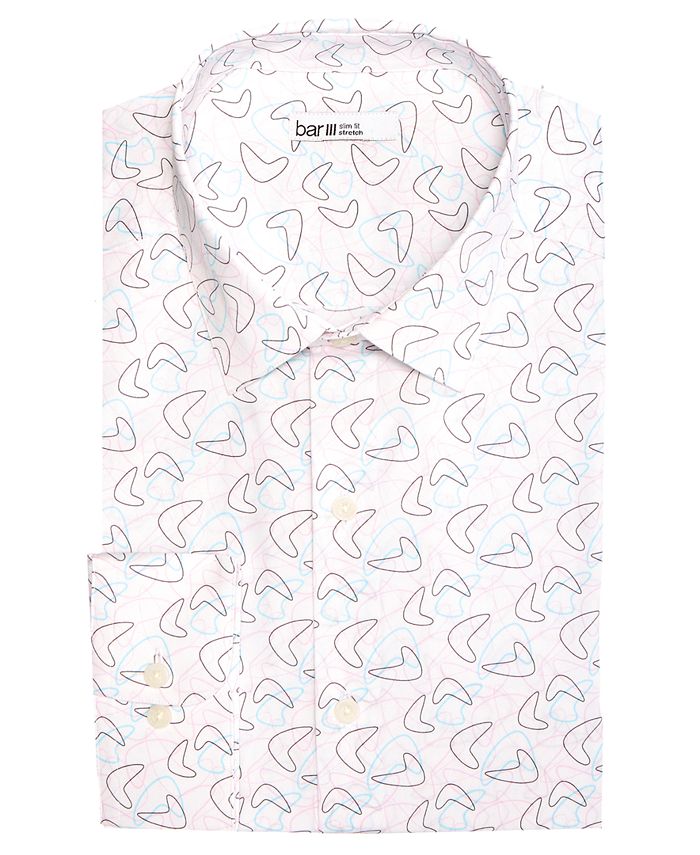 Bar III Men's Slim-Fit Stretch Easy-Care Boomerang Dress Shirt, Created ...