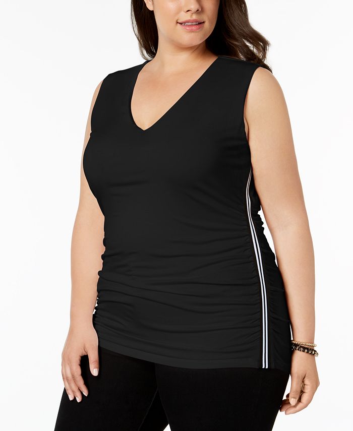 INC International Concepts I.N.C. Plus Size Side-Stripe Tank Top ...