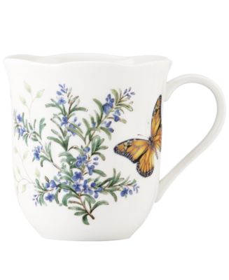 Lenox Dinnerware, Set of 4 Butterfly Meadow Herbs Mugs - Macy's