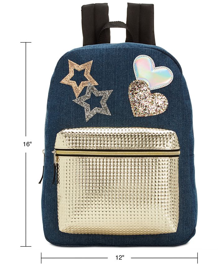 Global Design Concepts Denim Star Backpack, Little & Big Girls - Macy's