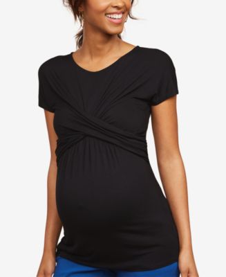 Motherhood Maternity Twist-Front T-Shirt - Macy's