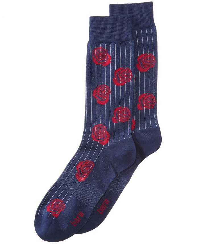 Bar III Men's Pinstriped Rose Socks, Created for Macy's - Macy's