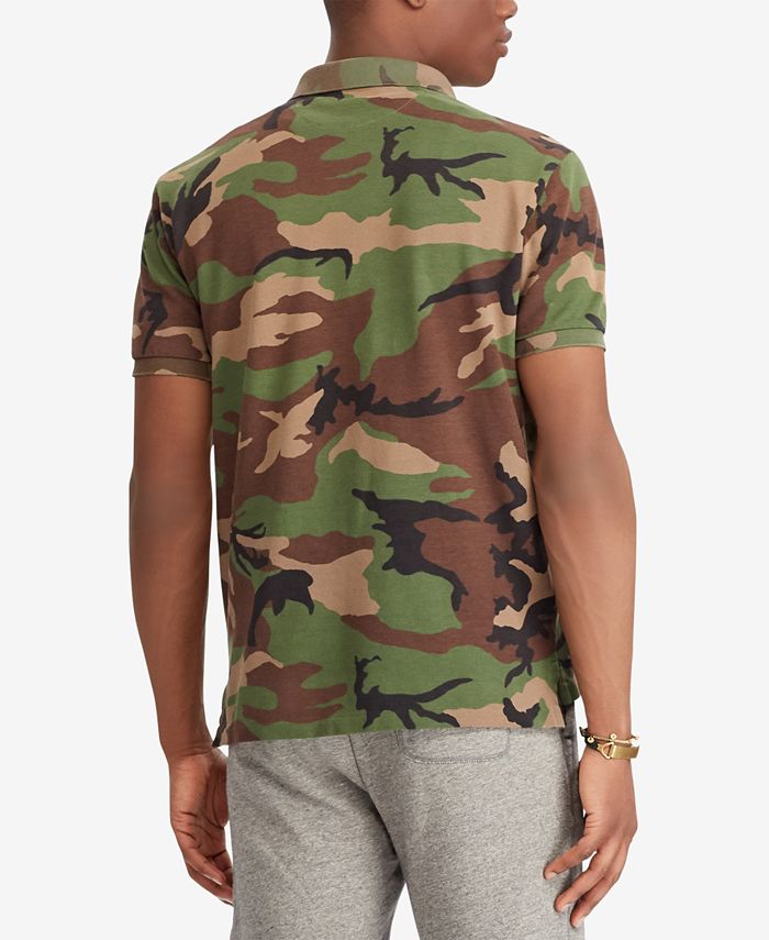 Polo Ralph Lauren Men's Custom Slim Fit Camouflage Cotton Polo - Macy's
