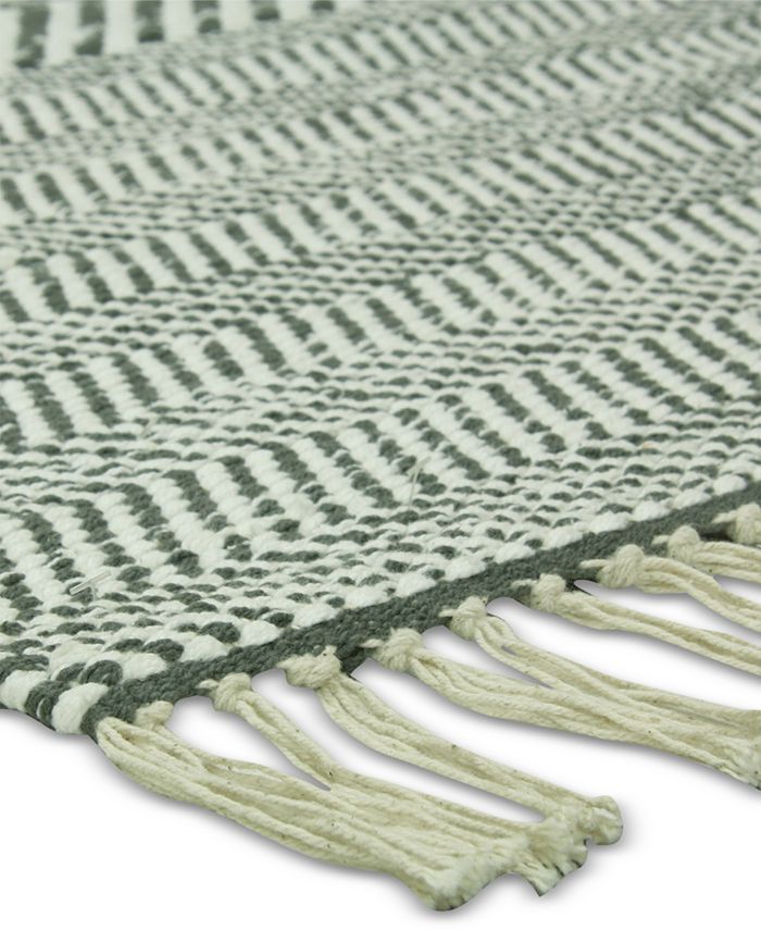 Jessica Simpson Deven Cotton Colorblocked 27" x 45" Accent Rug - Macy's