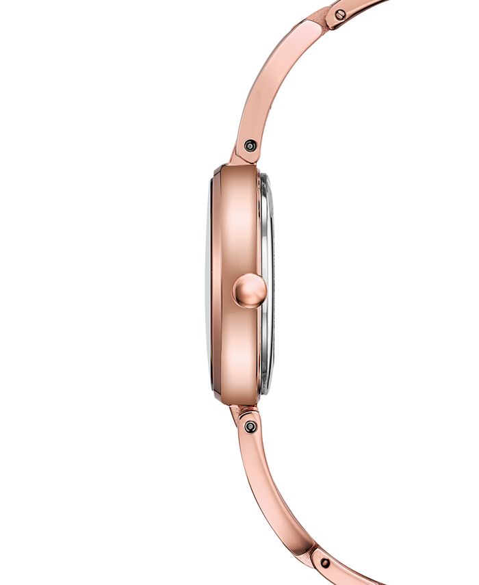 Citizen Women's Eco-Drive Axiom Pink Gold-Tone Stainless Steel Bracelet ...