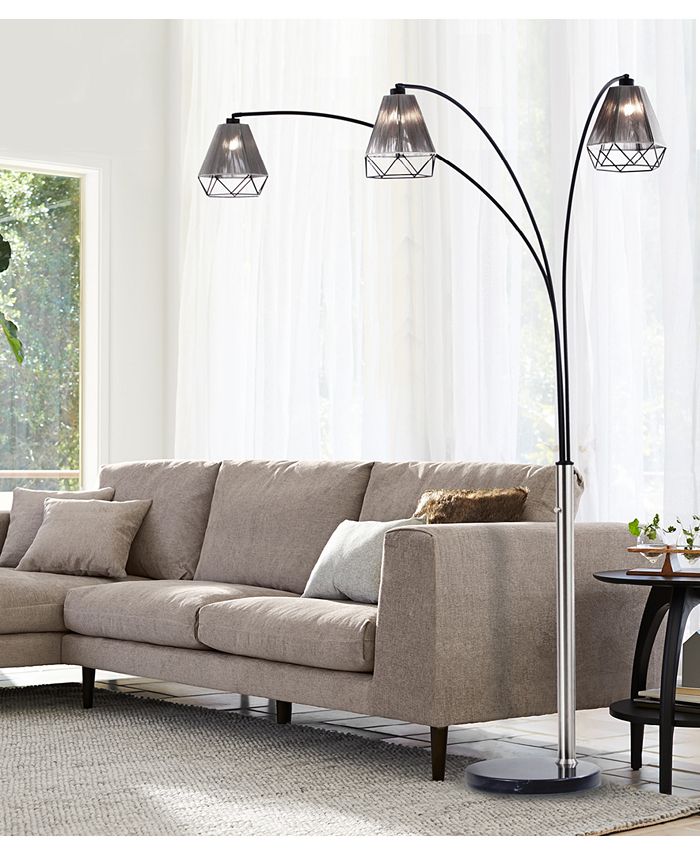 Nova Lighting Polygon 3-Light Arc Floor Lamp - Macy's