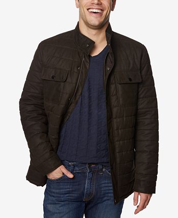 Perry Ellis Men's Quilted Microsuede Jacket - Macy's