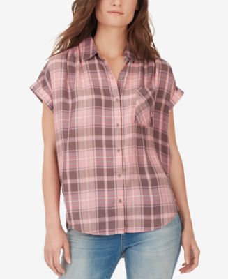 WILLIAM RAST Athena Plaid High-Low Shirt - Macy's