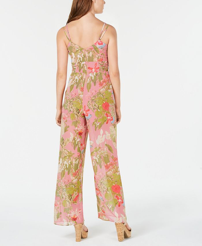 GUESS Pierre Adjustable Printed Jumpsuit - Macy's