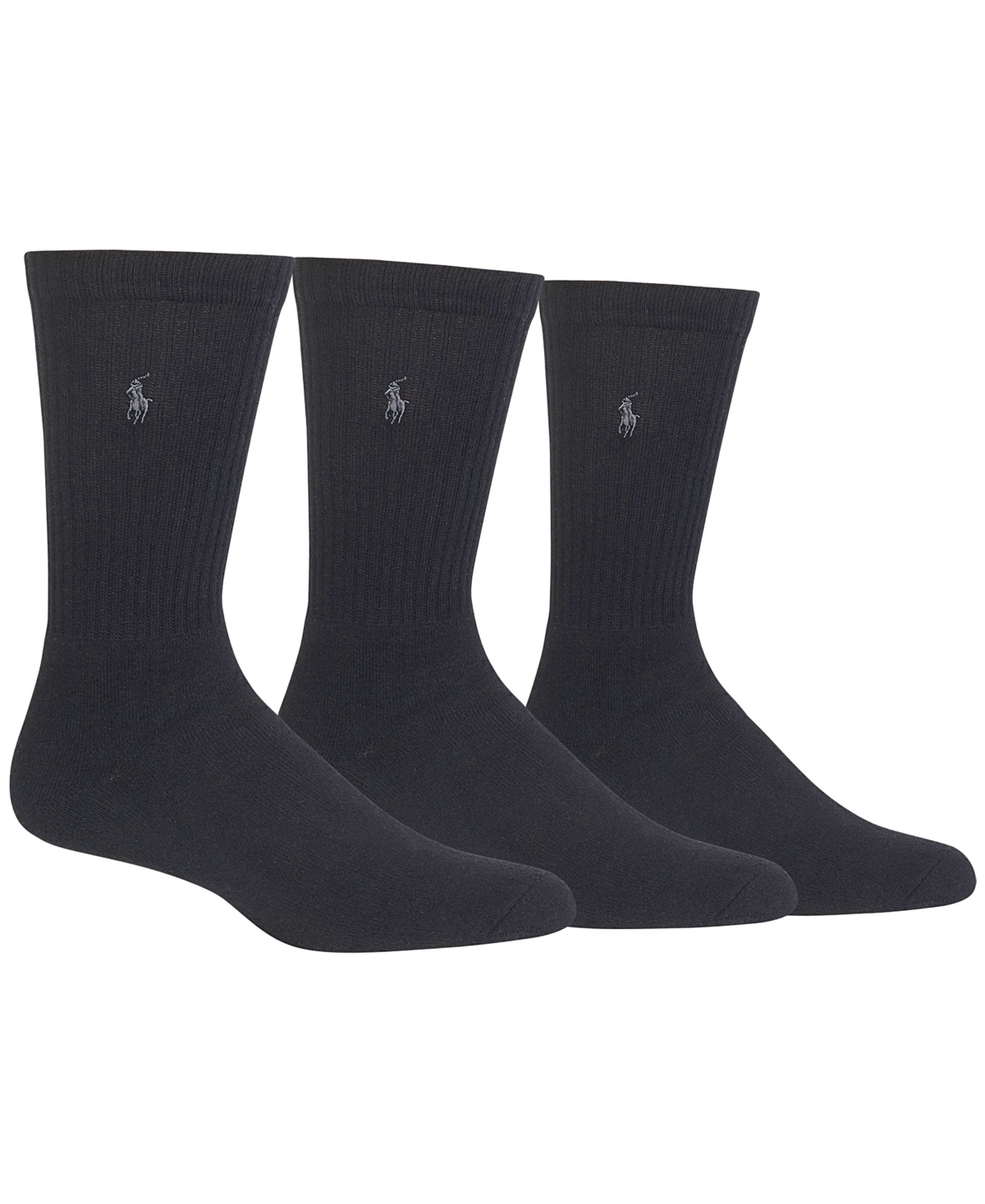 Click here for Polo Ralph Lauren 3 Pack Ribbed Cushion Foot Crew... prices