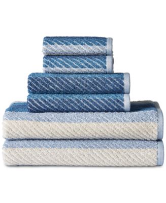 LAST ACT! Sunham Palazzo Blue Cotton 6-Pc. Towel Set - Macy's