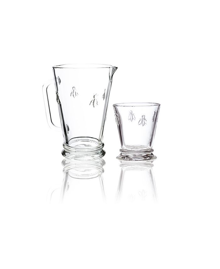 La Rochère La Rochere Napoleon Bee 34-ounce Pitcher and 6 x 9-ounce ...