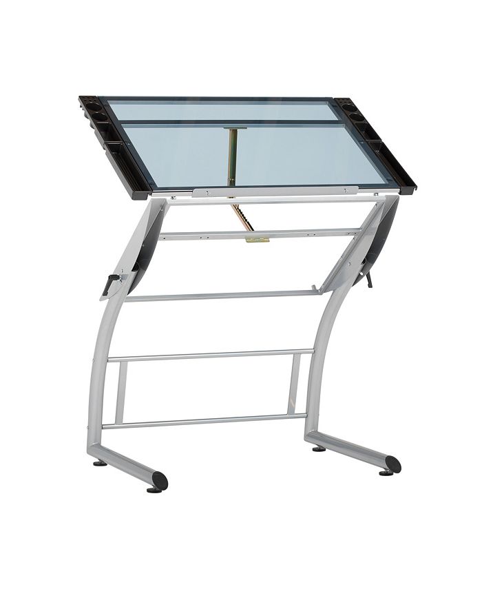 Studio Designs Home Triflex Glass Drawing Table - Macy's