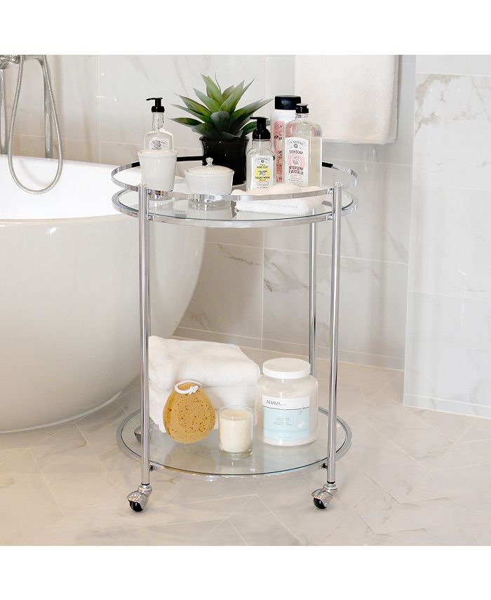 Studio Designs Home Veranda Round Glass Cart - Macy's