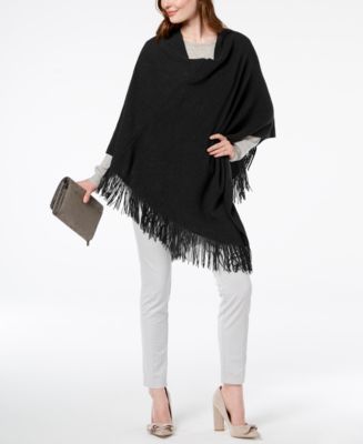 Cejon Back-to-Basics Fringe Poncho - Macy's