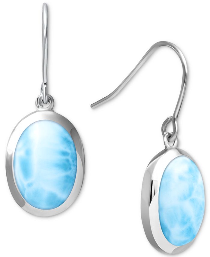 Marahlago Larimar Drop Earrings in Sterling Silver - Macy's