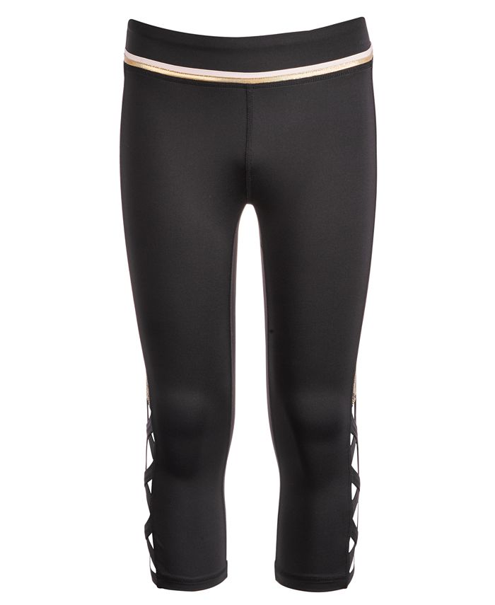 Ideology Big Girls Plus-Size Leopard-Print Caged Capri Leggings ...