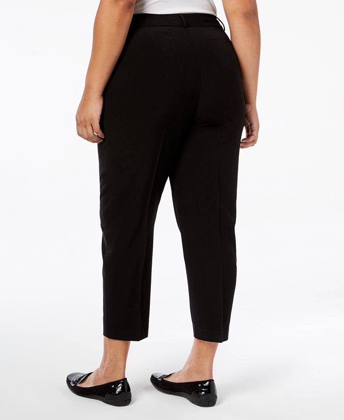 NY Collection Plus & Petite Plus Size Ruffled-Pocket Pants - Macy's