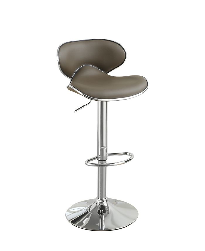 Poundex Oval Back Bar Stool, Expresso - Macy's