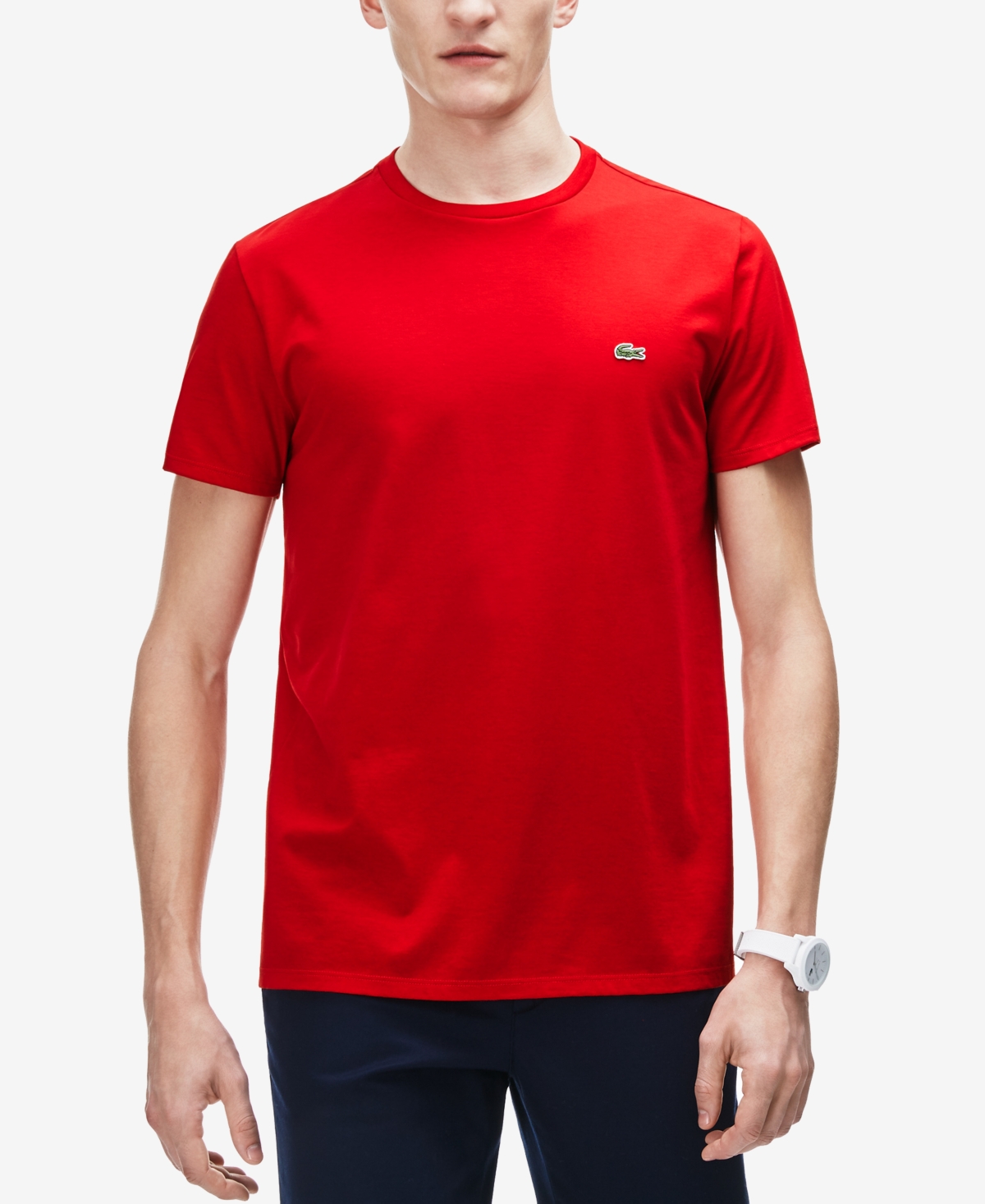 Click here for Lacoste Mens Classic Crew Neck Soft Pima Cotton T-... prices