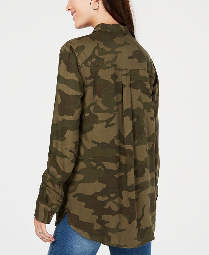 Jessica Simpson Petunia Camo-Print Shirt - Macy's