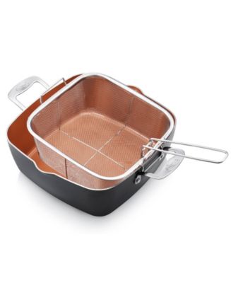 Gotham Steel 11" Deep Square Pan w/ lid - Macy's