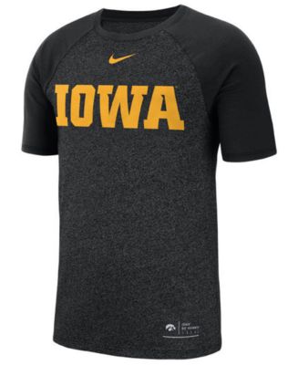 Nike Men's Iowa Hawkeyes Marled Raglan T-Shirt - Macy's