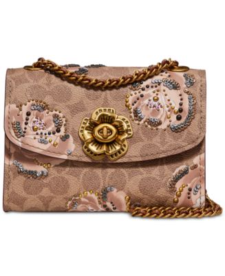 COACH Signature Rose Prints Parker 18 Shoulder Bag - Macy's