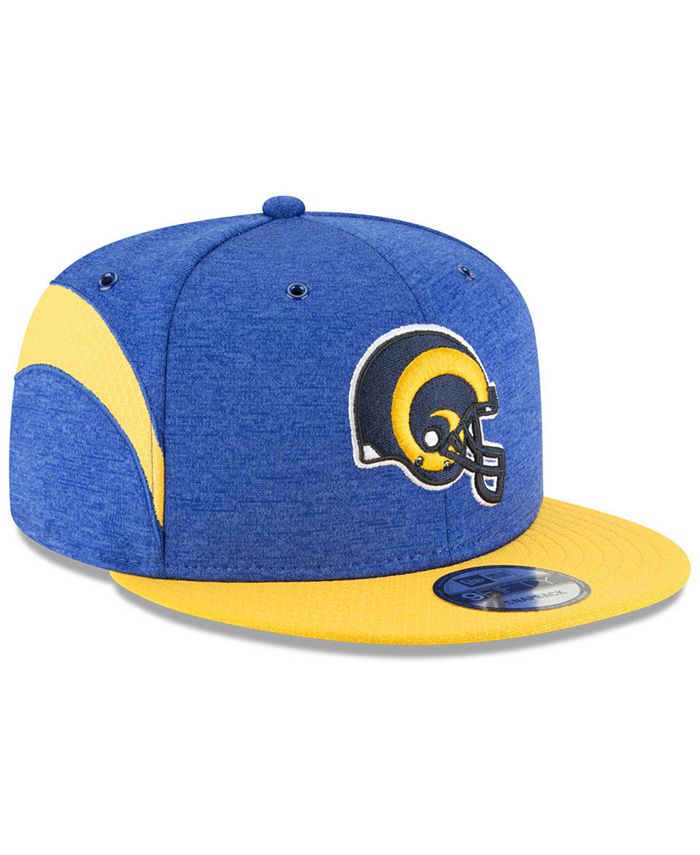 New Era Los Angeles Rams On Field Sideline Home 9FIFTY Snapback Cap ...